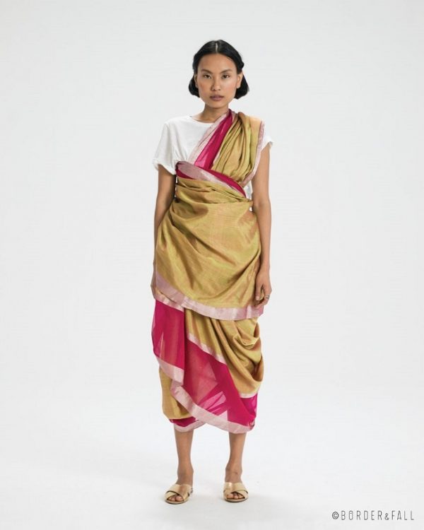 Let Border & Fall show you to make sari draping into visual art